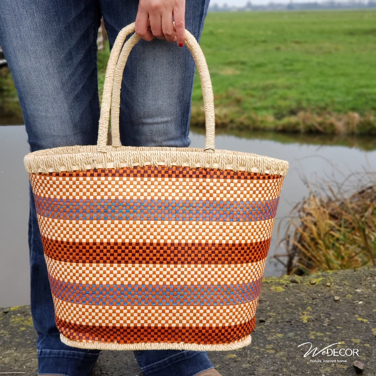 Handtas Egmond handgemaakt van palmblad | bol.com