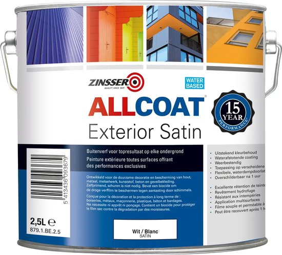 Zinsser Allcoat Exterior Satin 2,5 Liter | bol