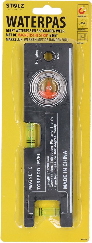 Stolz magnetische waterpas | 20cm | Magnetisch | Klussen | Water pas ...