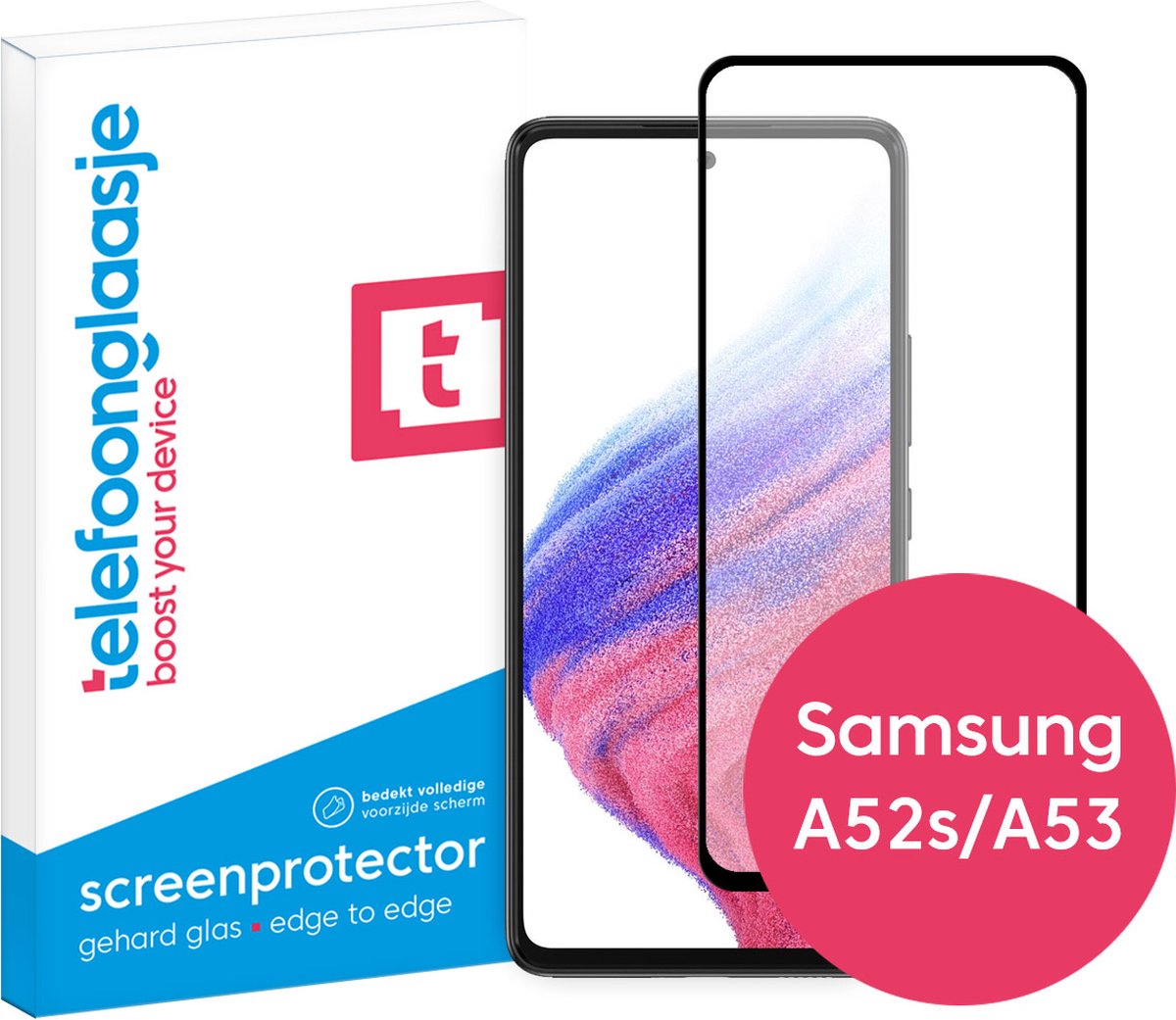 Samsung Galaxy A52s/A53 screenprotector - Volledig Dekkend - Telefoonglaasje | bol.com