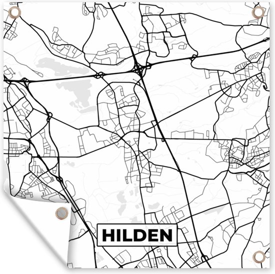 Tuinposters Plattegrond - Hilden - Kaart - Stadskaart - 50x50 cm | bol.com