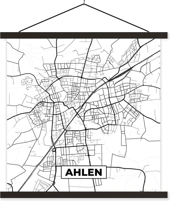 Schoolplaat - Plattegrond - Ahlen - Kaart - Stadskaart - 40x40 cm ...
