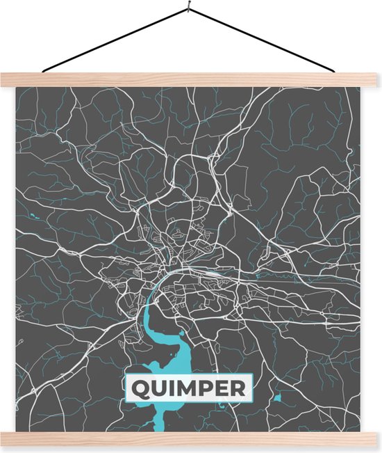 Posterhanger incl. Poster - Schoolplaat - Quimper - Plattegrond ...