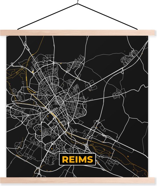 Posterhanger incl. Poster - Schoolplaat - Frankrijk – Plattegrond ...