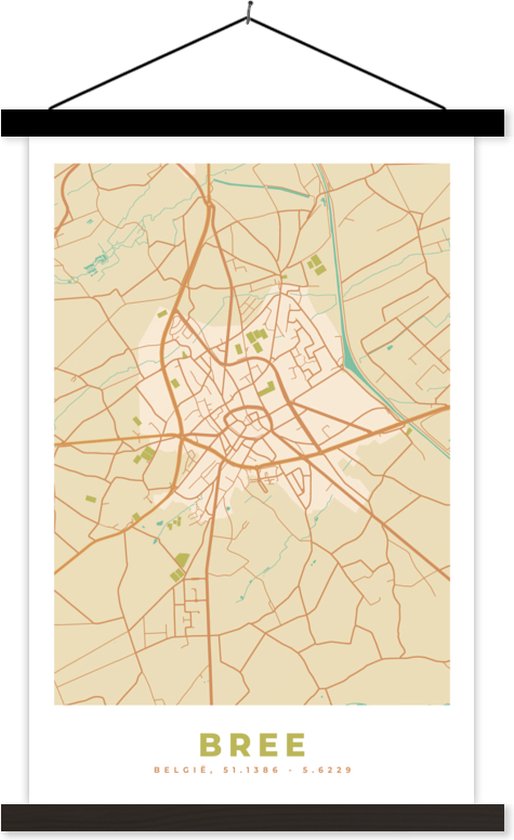 Posterhanger incl. Poster - Schoolplaat - Plattegrond - Kaart - Bree ...