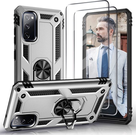 Samsung S20 FE 2022 Hoesje Armor case Ring houder / vinger houder TPU backcover -... | bol.com