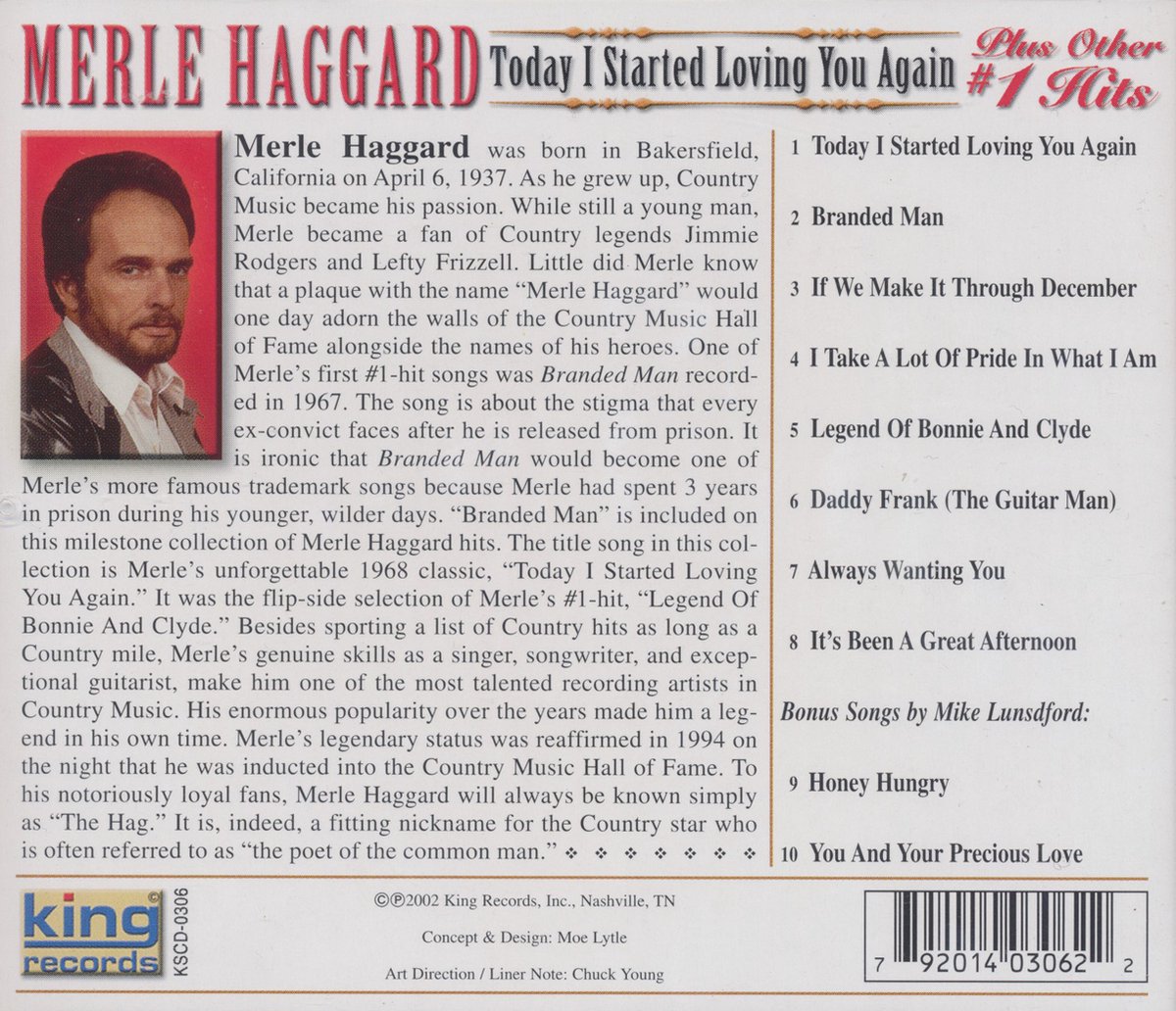 Today I Started Loving You Again [King], Merle Haggard | CD (album ...