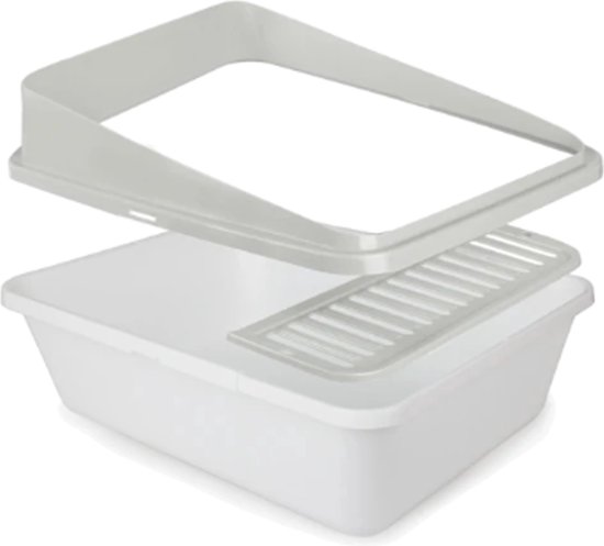 AFP Go Fresh - High Back Cat Litter Box Large - Zand | bol