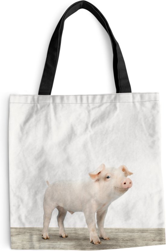 Schoudertas - Strandtas - Shopper Biggetje - Baby varken - Leuke voor ...