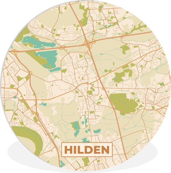 Wall Circle - Wall Circle Indoor - Hilden - Map - Vintage - Map - City ...