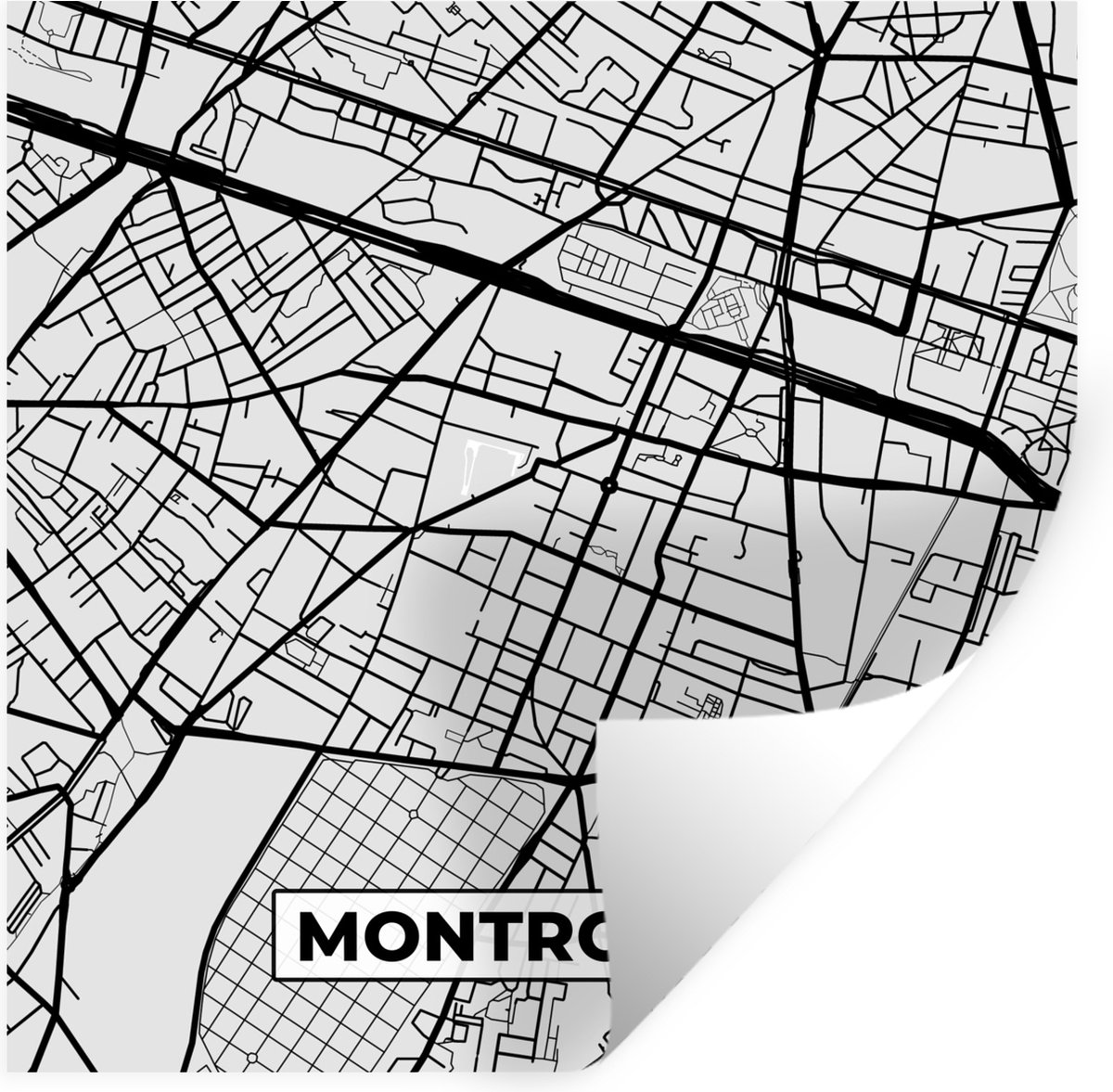 Stickers muraux - France - Montrouge - Plan de ville - Plan - Carte ...