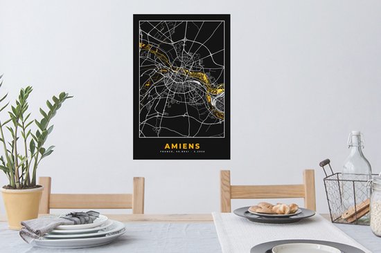 Stickers muraux - Carte - Amiens - Plan de ville - Carte - France ...