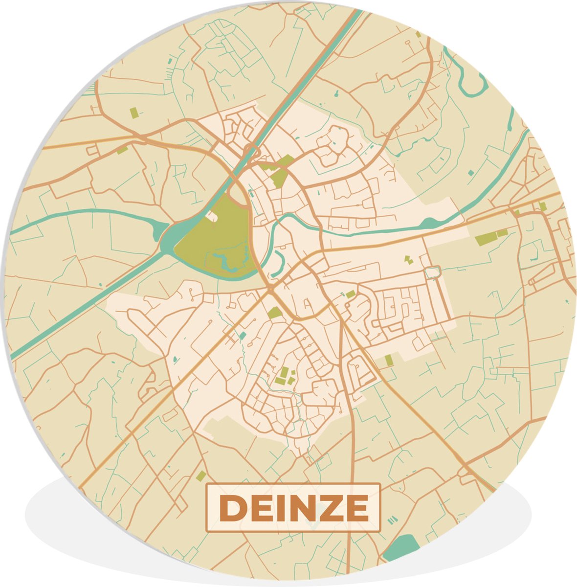 Wall Circle - Wall Circle Indoor - City Map - Deinze - Map - België ...
