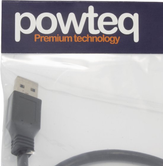 Powteq - 3 meter premium USB 2.0 verlengkabel - USB A male naar USB A female | bol