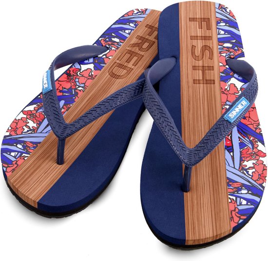 SINNER - CAPITOLA A FISH NAMED FRED SLIPPERS - BLAUW / ROOD - 39 | bol.com