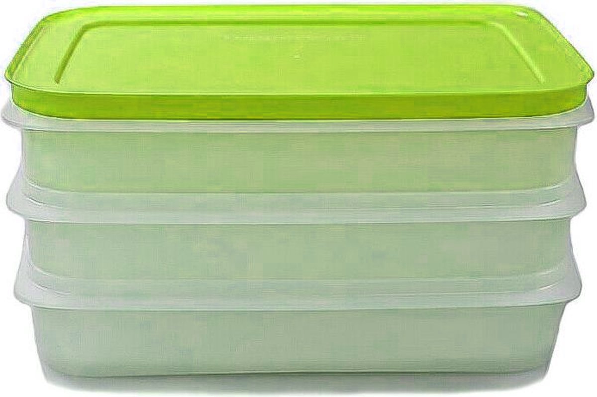 Tupperware Stapeldrie vleeswarendoos, voor koelkast en diepvries ...