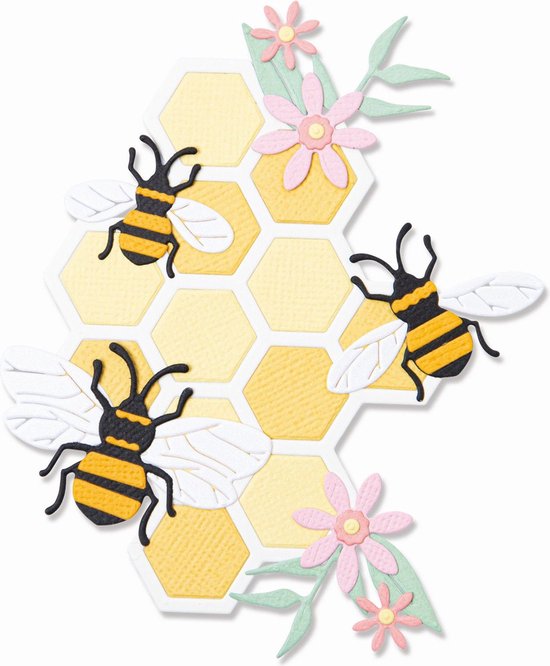 Sizzix Thinlits Die Set Bee Hive 11pieces | bol