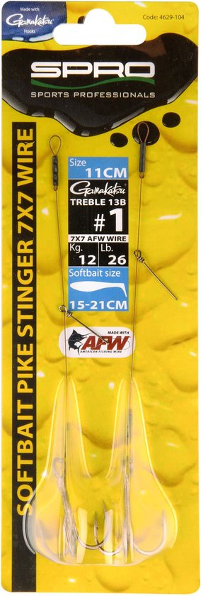 Spro Softbait Pike Stinger 2st. 12cm - Size 1/0 | bol