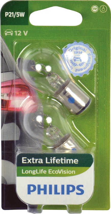 Philips Binnenverlichting P21/5w Longlife Ecovision 12v 2 Stuks | bol