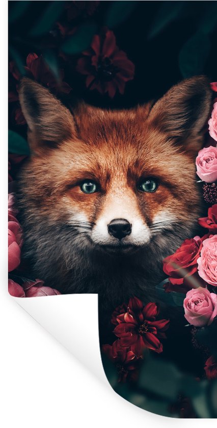 Muurstickers - Sticker Folie - Vos - Bloemen - Botanisch - Dieren ...