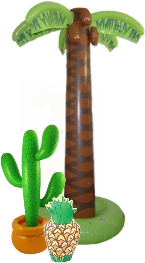 Set van 3x stuks - Tropische/Hawaii feestversiering opblaasbaar ...