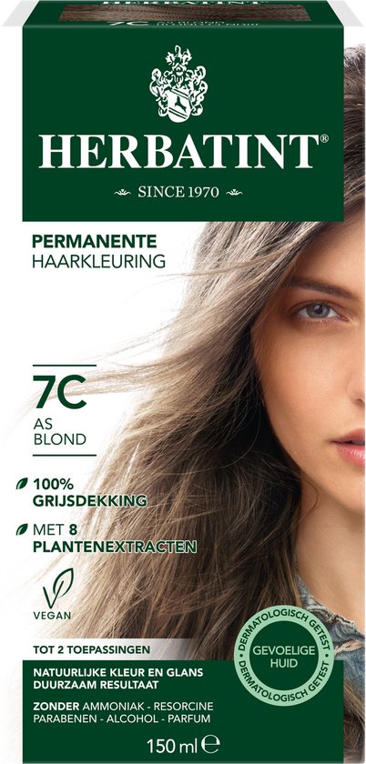 Herbatint 7C As Blond - Haarverf - Permanente vegan haarkleuring - 8 ...