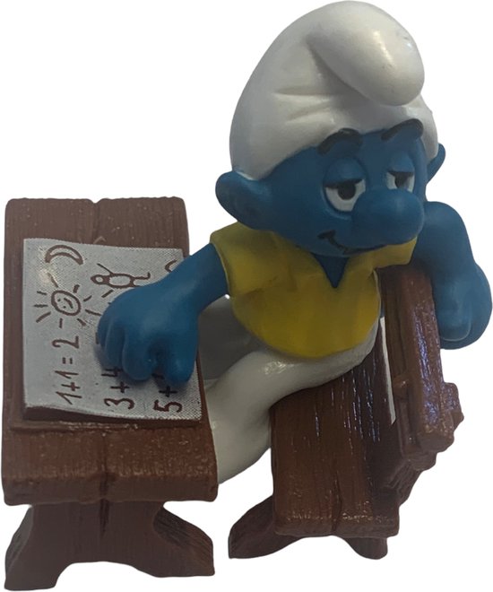 De smurfen - student smurf in schoolbank - smurf 5,5 cm - schleich ...