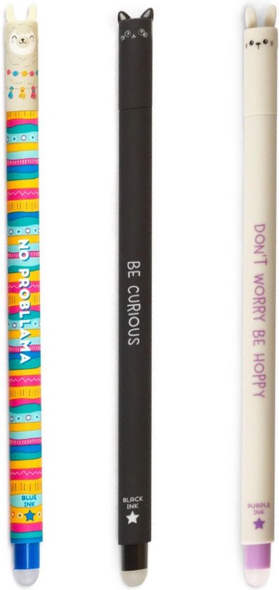 Legami - Uitwisbare pennen - Konijn - Lama - Kat - Navulbaar - Back to ...