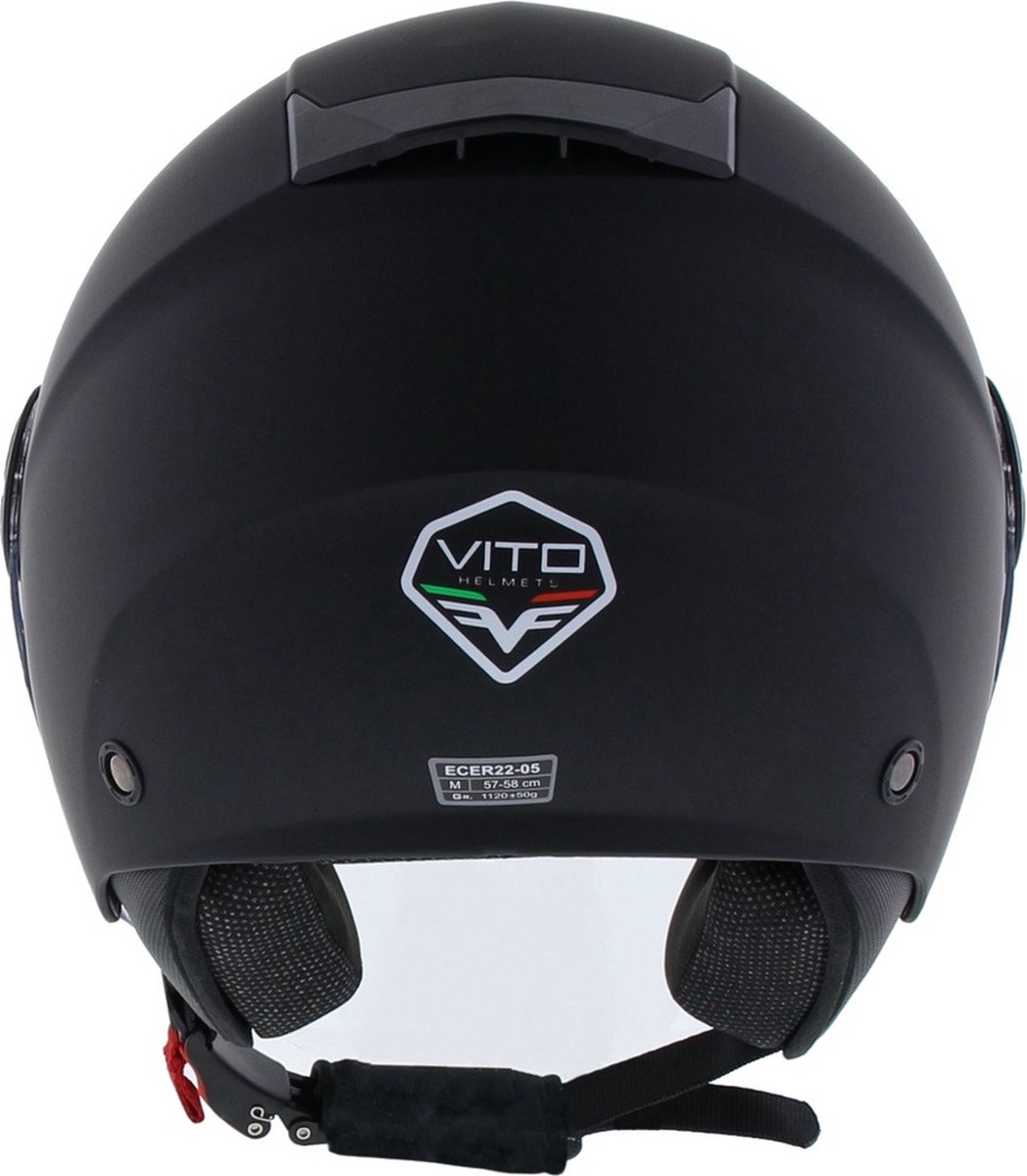 Vito Bravo jethelm mat zwart L - Scooterhelm | bol.com