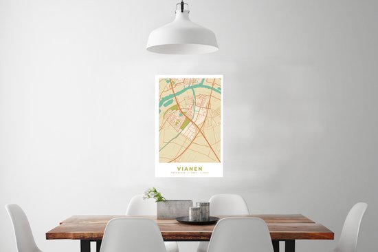 Poster Stadskaart - Vianen - Kaart - Plattegrond - 40x60 cm | bol.com