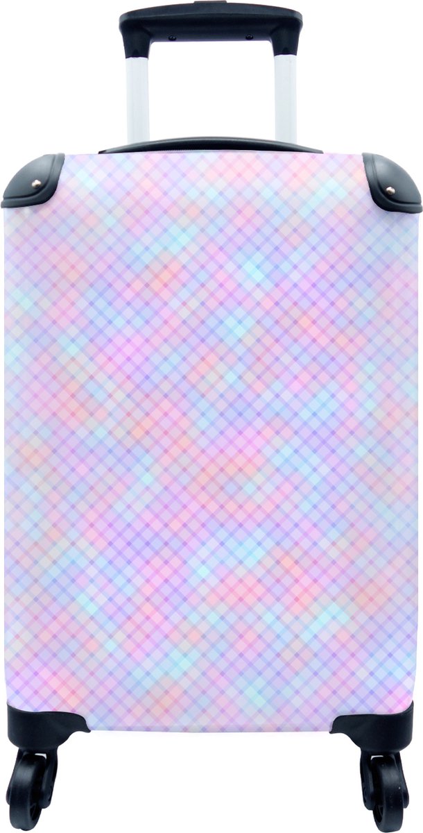 MuchoWow® Koffer - Design - Geometrie - Roze - Past binnen 55x40x20 cm ...