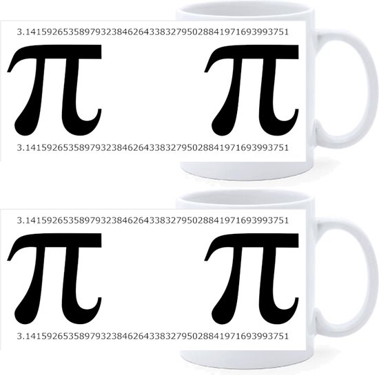 Beker - PI - Wiskunde - set van 2 | bol.com