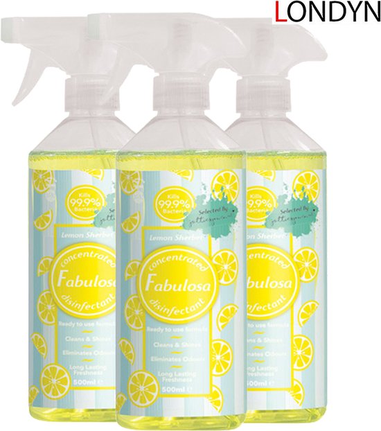 Fabulosa Lemon Sherbert - Geconcentreerde desinfecterende spray Lemon ...