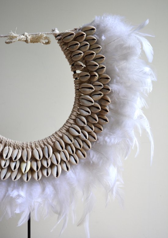 Schelpen op standaard - Juju Hat schelpen ketting - schelpen decoratie met veren -... | bol