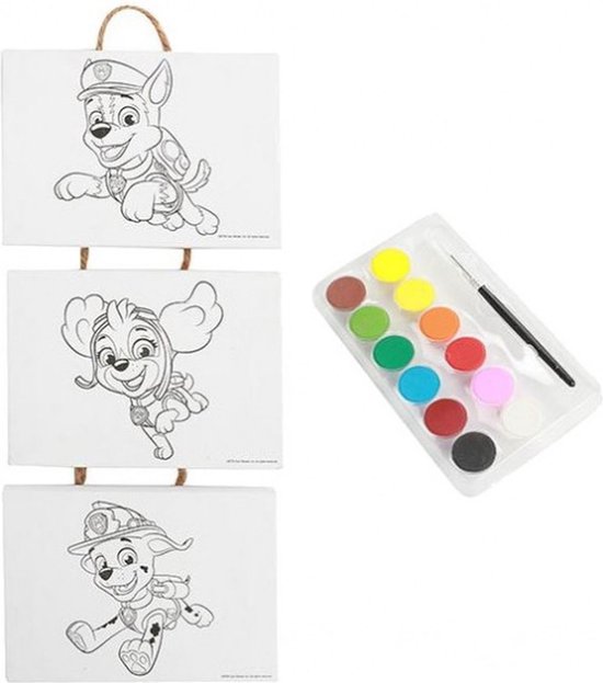 PAW Patrol mini verf pakket - Blauw / Multicolor - Kunststof / Hout ...