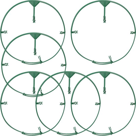 Relaxdays plantenring - set van 6 - steunring - planten - verstelbaar ...