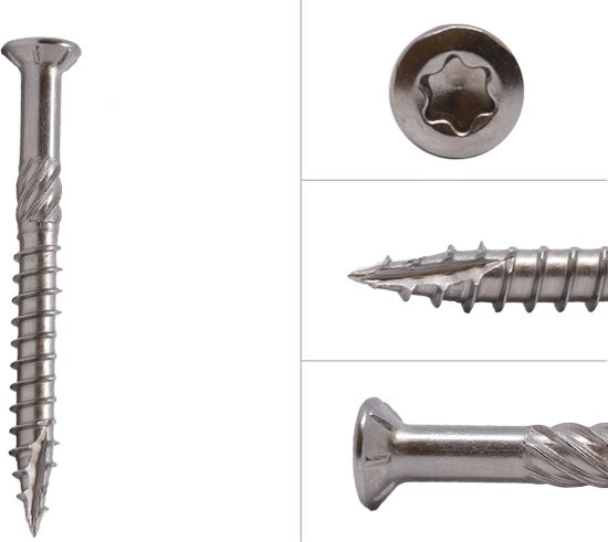 Wovar Vlonderschroeven RVS 410 5 x 50mm TX25 200 stuks | Overdoos 12 ...