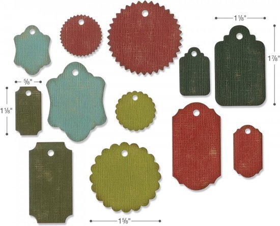 Sizzix Thinlits Mal Set 12Pak Gift Tags 662423 Tim Holtz | bol