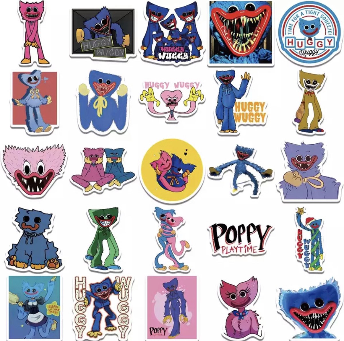 Huggy Wuggy Stickers - 50 Stuks - Poppy Playtime - Roblox - Kissy Missy ...