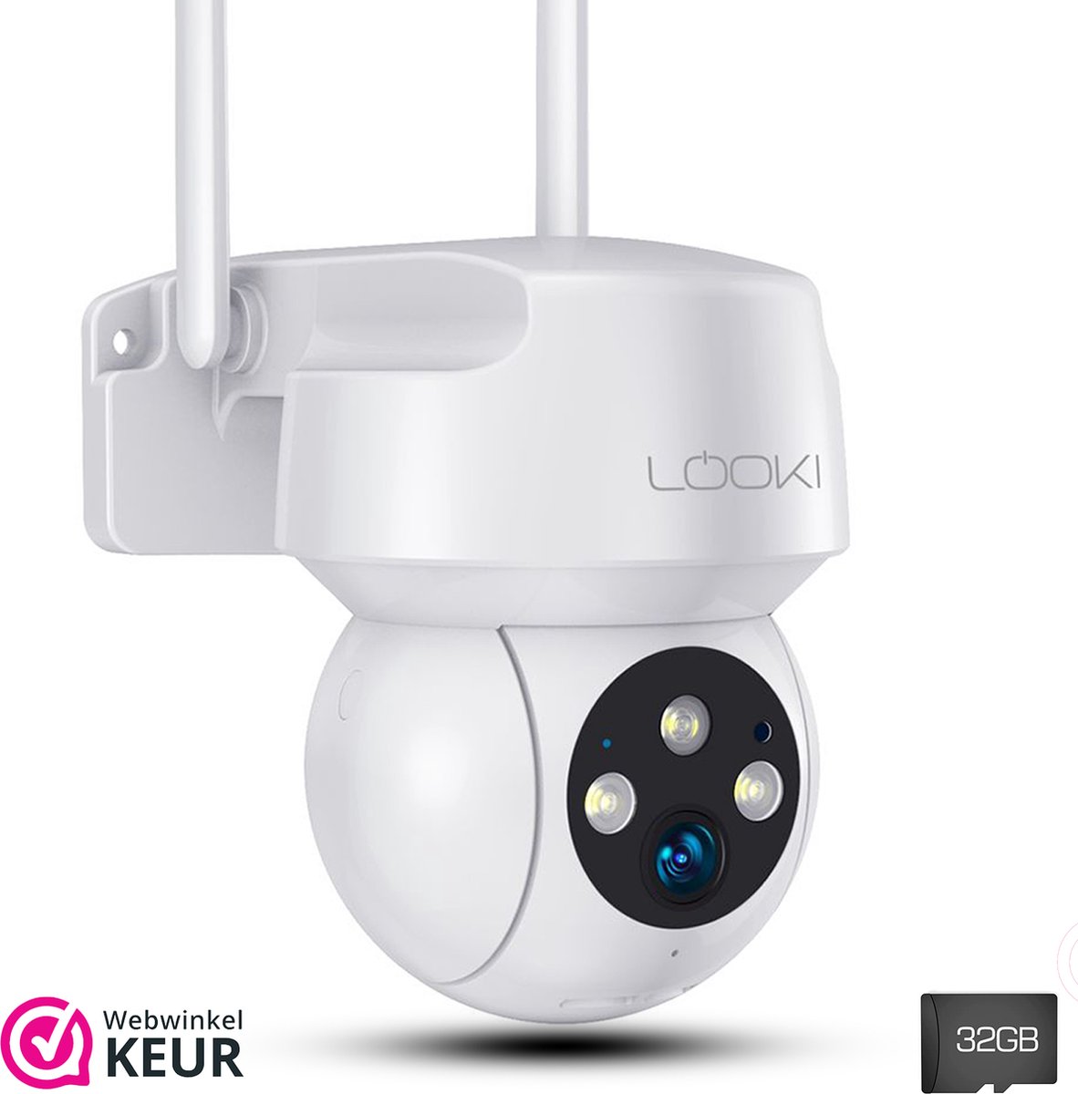 Looki 2K 360Pro Mini Beveiligingscamera - GRATIS 32GB SD-kaart - Camera ...