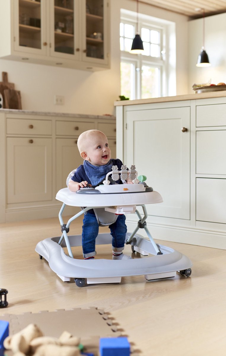 BabyDan Baby Loopstoel Grijs met Speelplateau | bol.com