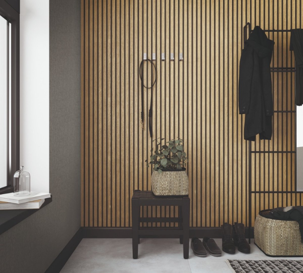 Marburg Behang - Slaapkamer en Woonkamer - Bruin - Zwart - Latjes - 0 ...