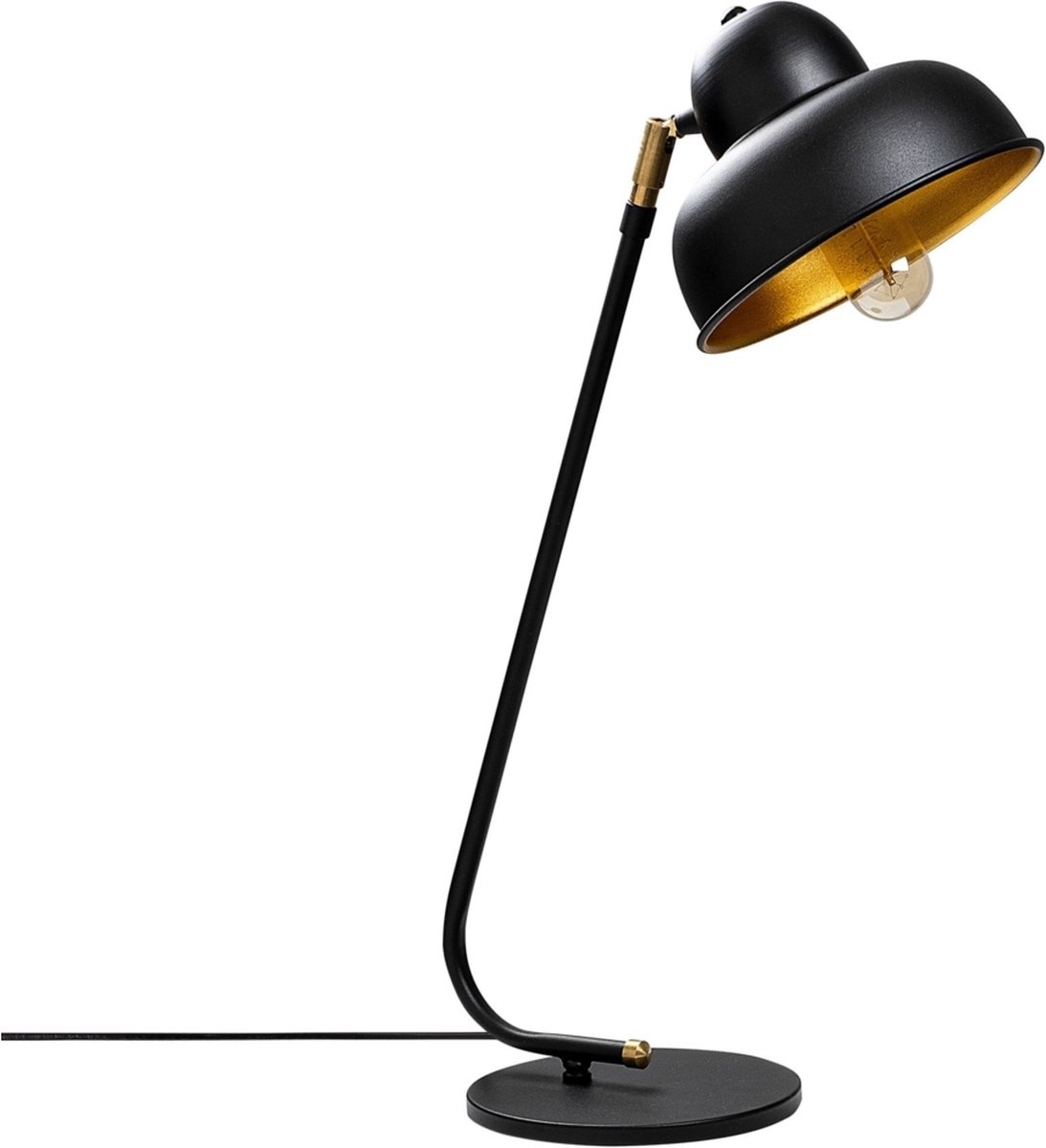 Moderne bureaulamp - tafellamp - zwart met goud - E27 fitting | bol.com