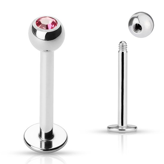 Piercing press fit steen roze - LMPiercings | bol