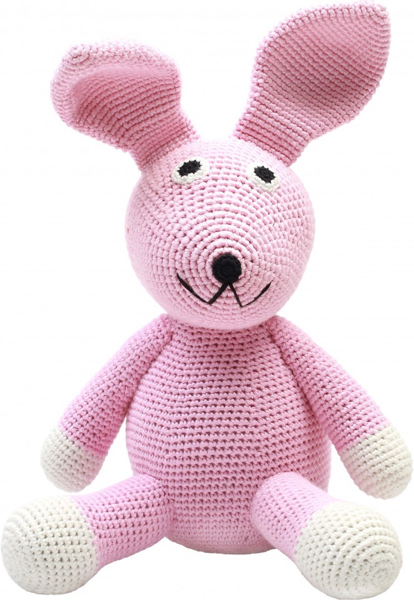Naturezoo Knuffeldier Konijn Gehaakt 20 Cm Roze | bol.com