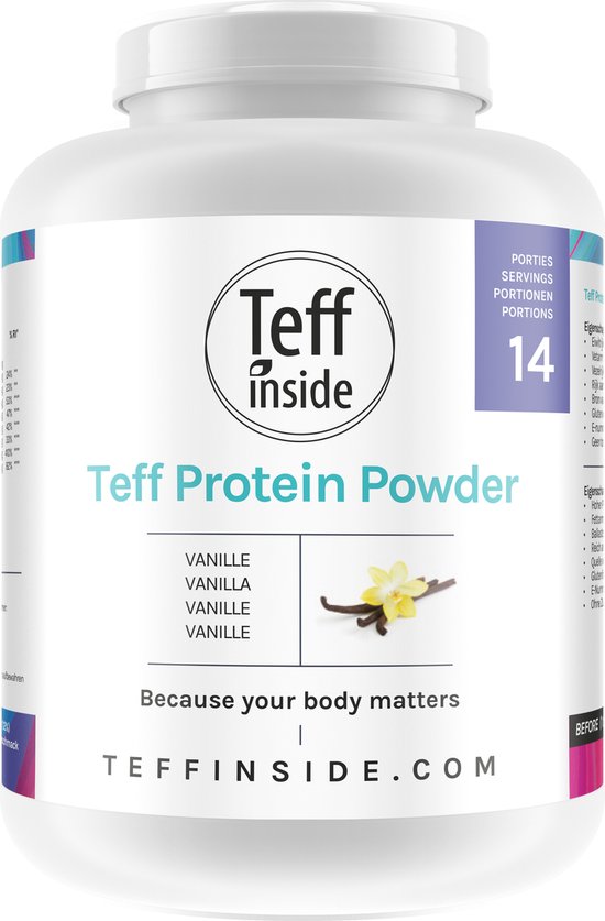 Teff Protein powder Vanille 0,7 kg - proteine shake - proteine poeder ...