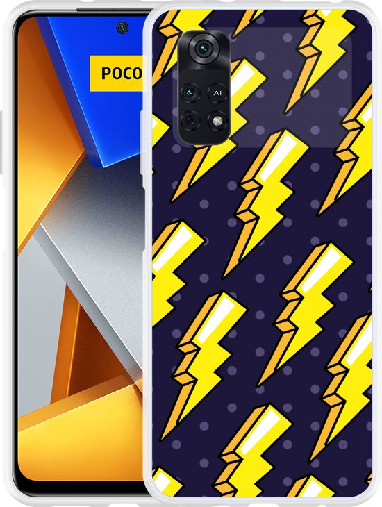 Xiaomi Poco M4 Pro Hoesje Pop Art Lightning - Designed by Cazy | bol