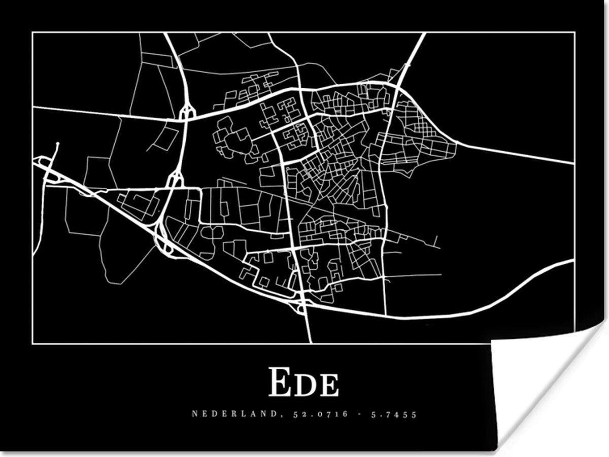 Poster Ede - Stadskaart - Kaart - Plattegrond - 40x30 cm | bol.com