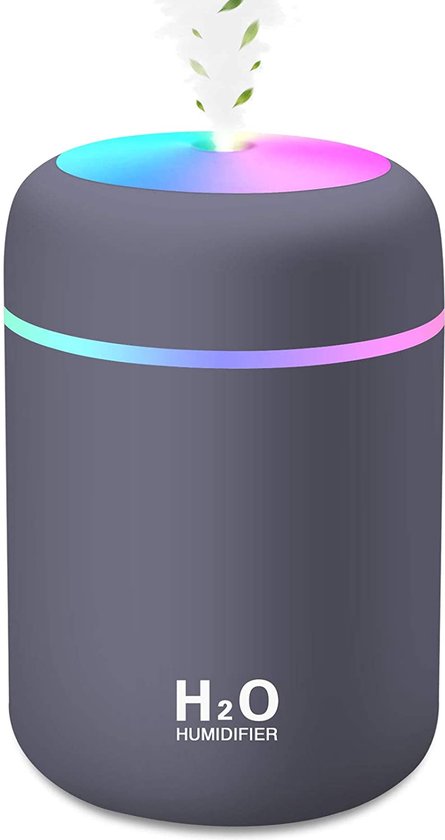 Mini-luchtbevochtiger, 300 ml watertank met USB, ultrastille luchtbevochtiger voor... | bol.com