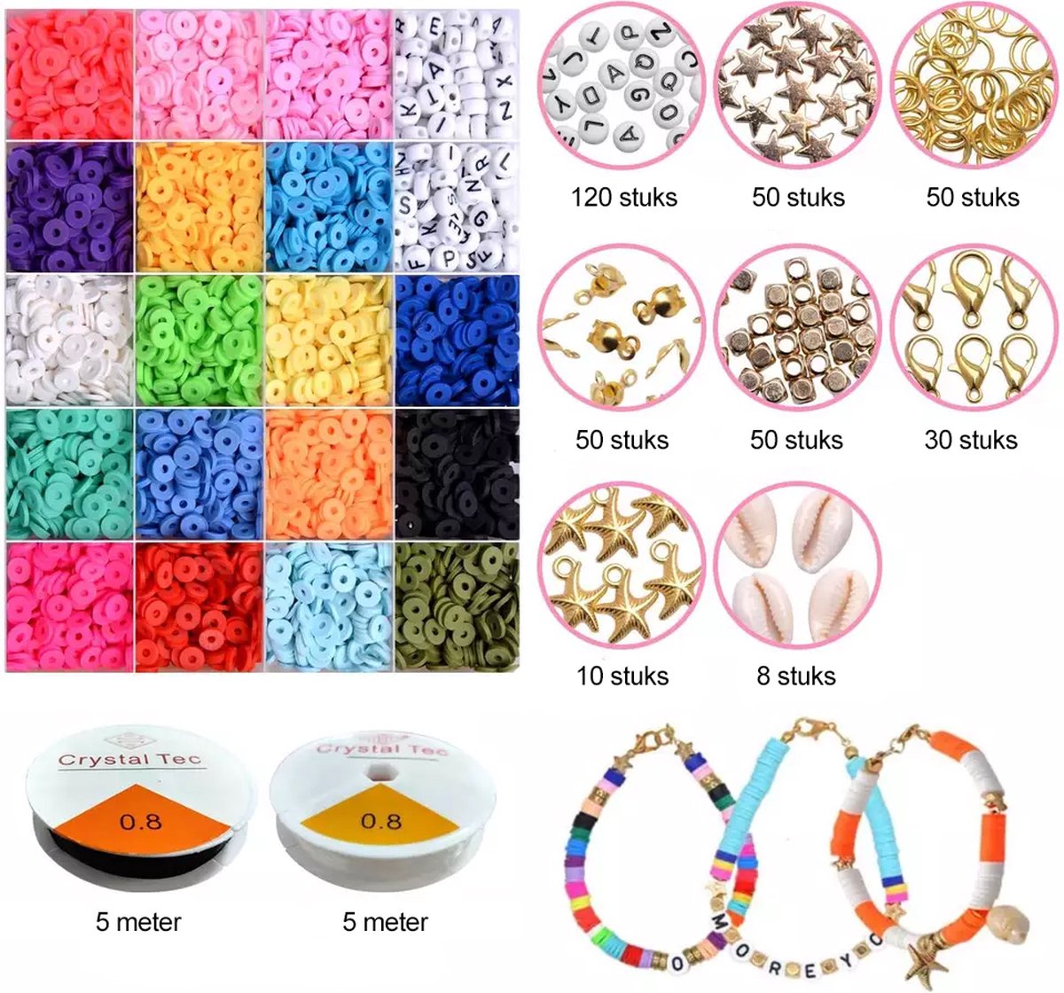 Renalux® - 2023 Updated: 6000+ Katsuki Kralen Set - Polymeer Kralen Set ...